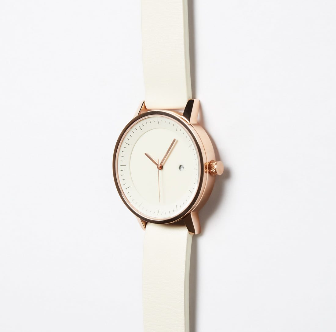 Simple Watch Co. Earl - White / Gold / White